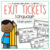 Common Core Exit Tickets: Kindergarten Language - Mrs. Plemons ...
