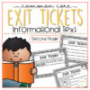 Common Core Exit Tickets: Second Grade Informational Text - Mrs ...