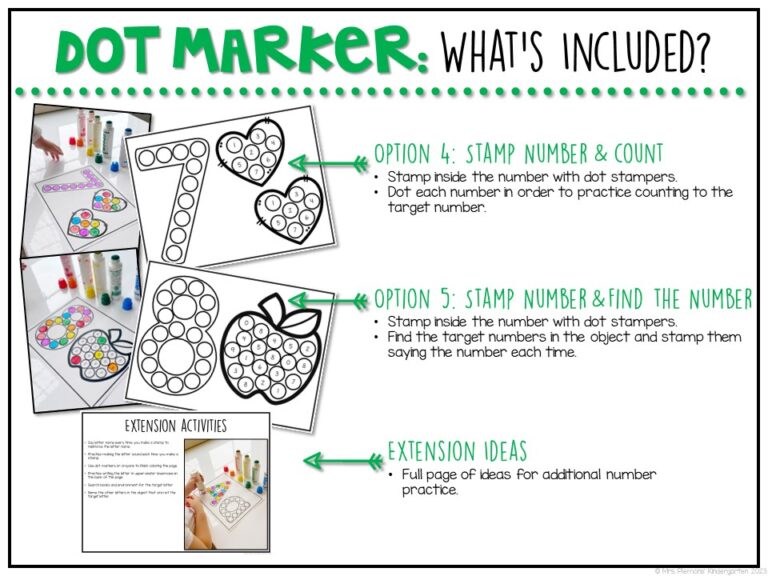Dot Marker Number Practice {Preschool Practice & Prep} - Mrs. Plemons ...